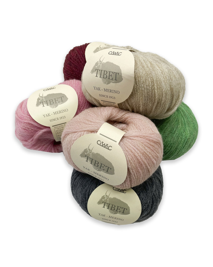 Garn Tibet - Blandgarn - Merinogarn - Mörkgrön - Cewec | Ateljé Margaretha