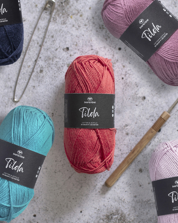 Garn Tilda 50g - Blandgarn - Bomullsgarn - Persika - Svarta Fåret | Knittingroom